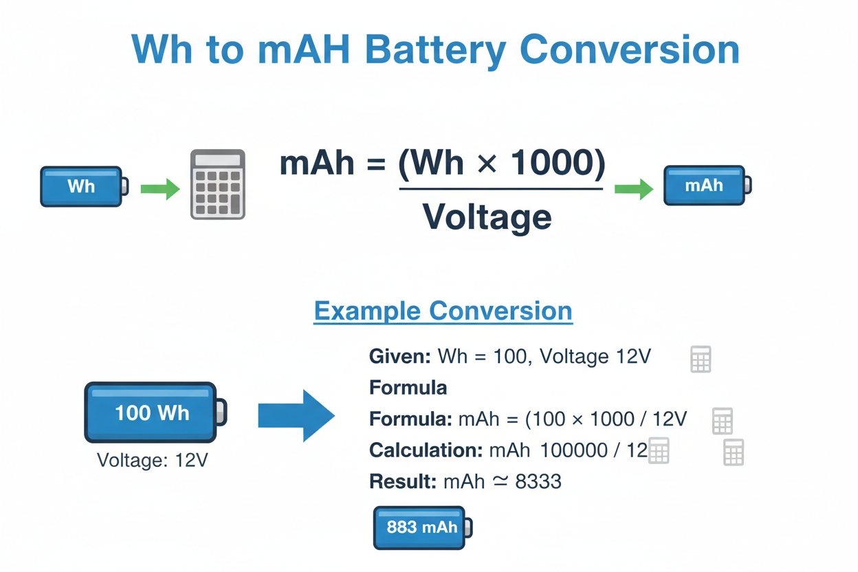 Wh In Mah Converter